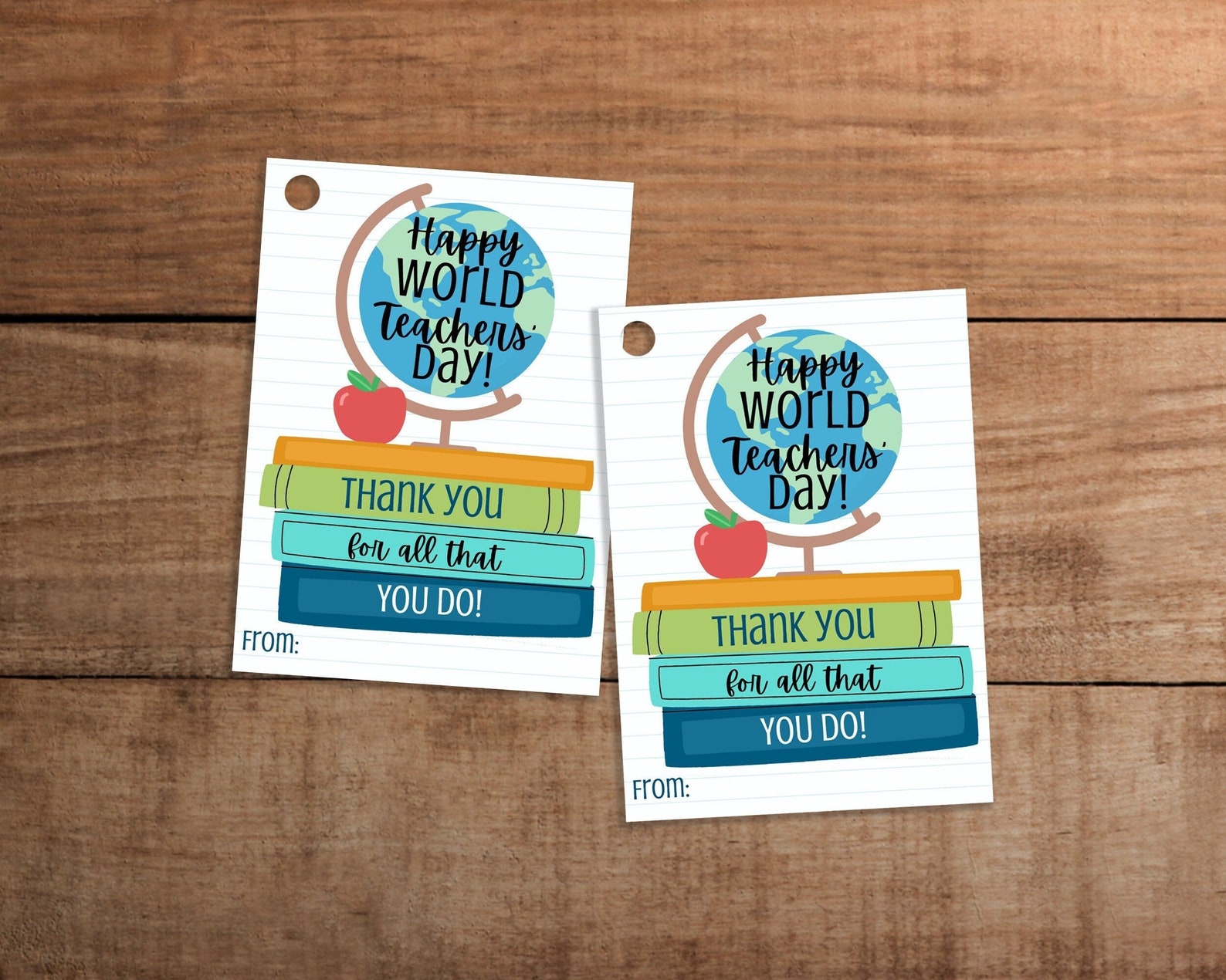 World Teachers’ Day Gift Tag Appreciation Printable - Etsy