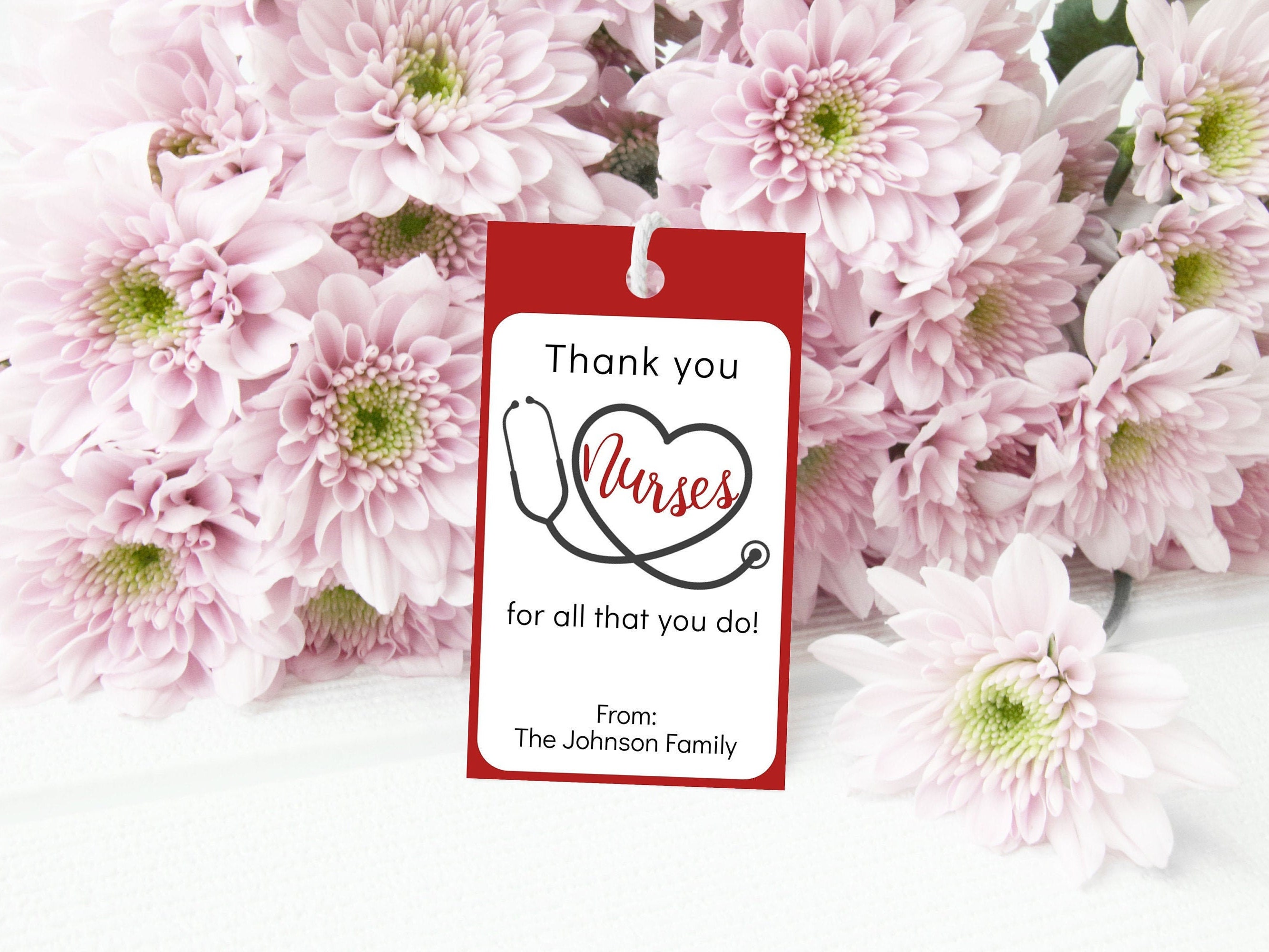 Editable Nurse Appreciation Gift Tag Printable Thank You | Etsy