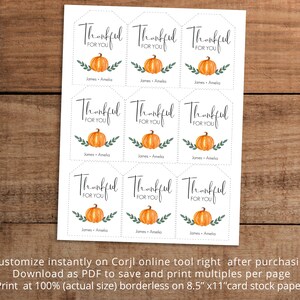 Thanksgiving Gift Tag Printable for Teacher Nurse Staff Appreciation ...