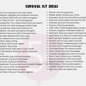 Editable Back to School Survival Kit Printable for Teacher Student ...