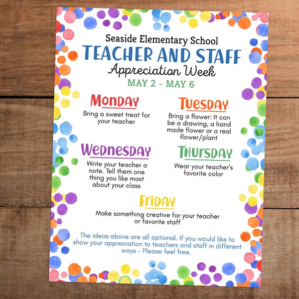Teacher Appreciation Printable - Etsy