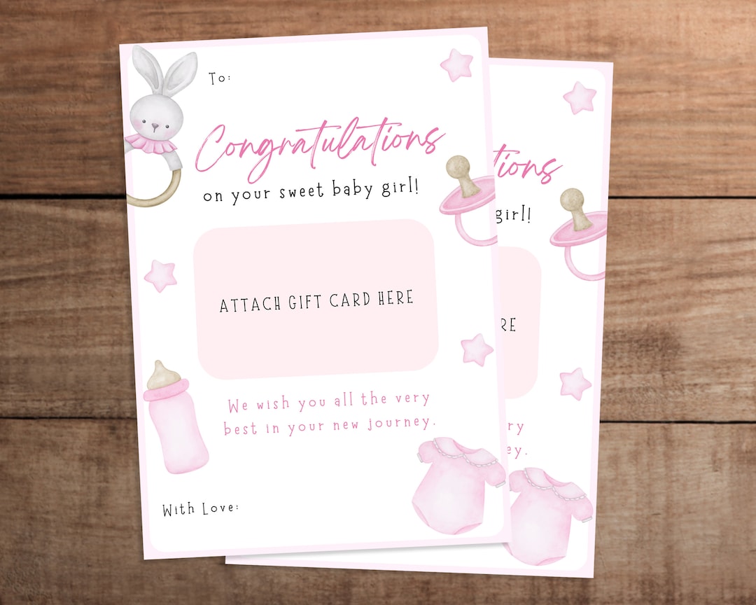 Baby Shower Gift Card Holder Printable for Parents Coworkers Staff ...