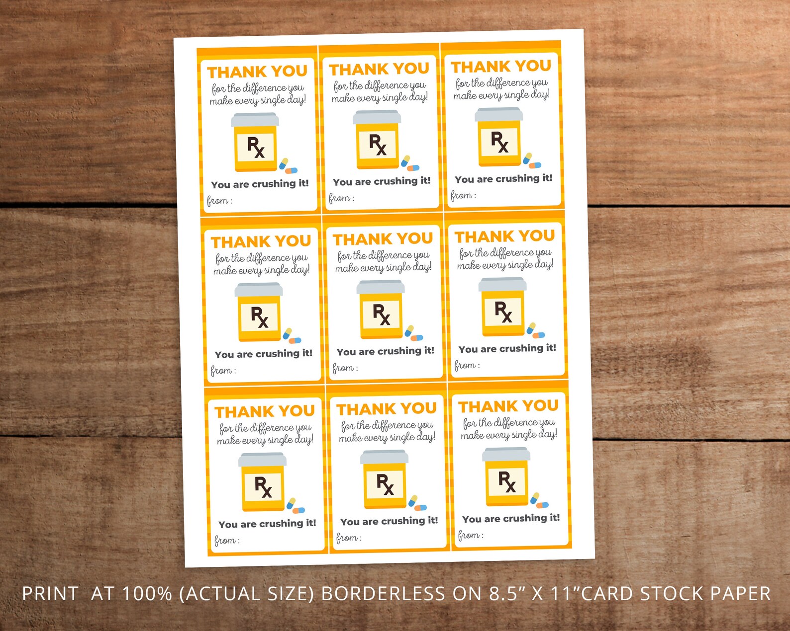 Pharmacist Appreciation Thank You Gift Tags Printable - Etsy