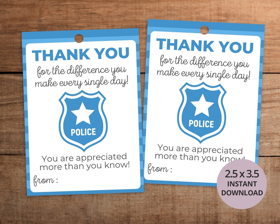 Police Officer Law Enforcement Appreciation Thank You Gift - Etsy