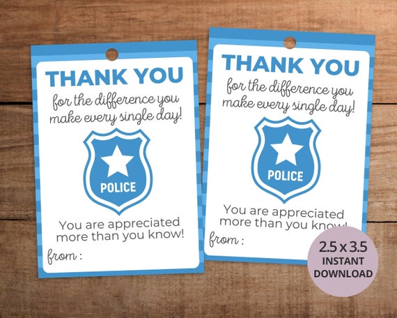 Police Officer Law Enforcement Appreciation Thank You Gift - Etsy