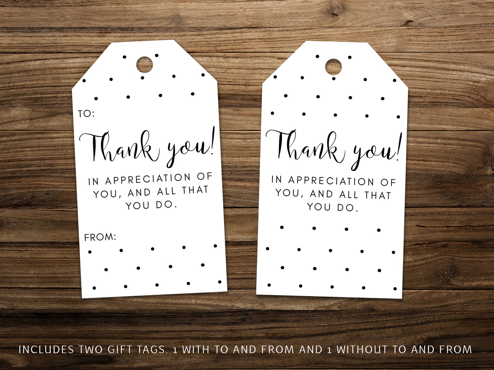 Printable Appreciation Gift Tag for Teachers Staff Employees Nurses Co ...