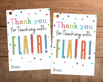 Teacher Appreciation Flair Pen Printable - Etsy