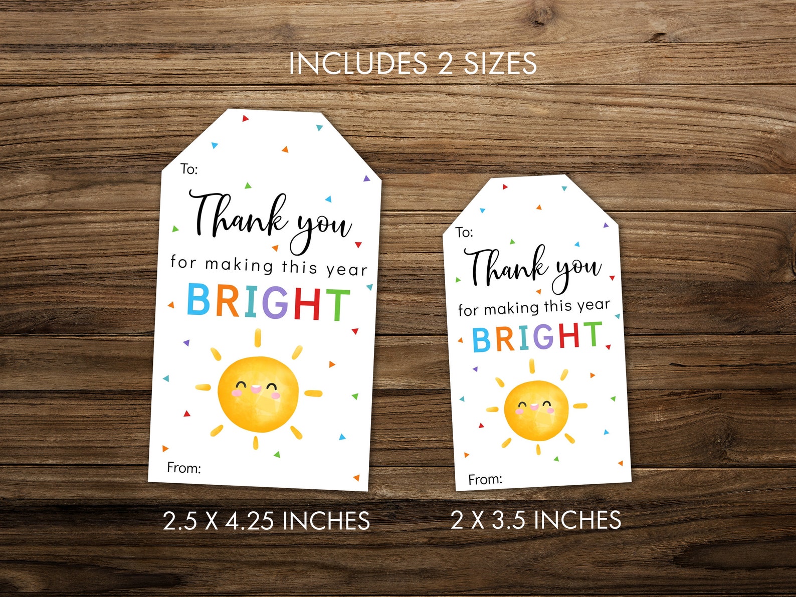 Teacher Appreciation End of School Year Thank You Gift Tag - Etsy