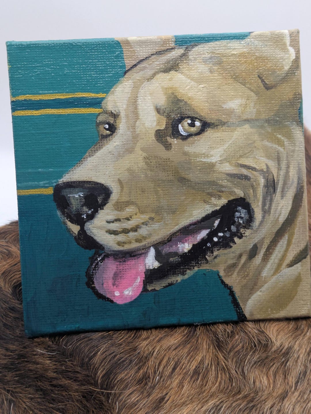 Tan Bully Mini Acrylic Painting - Etsy