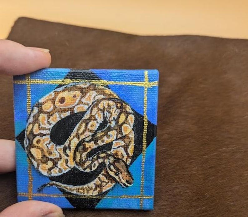 Mini Ball Python Painting - Etsy