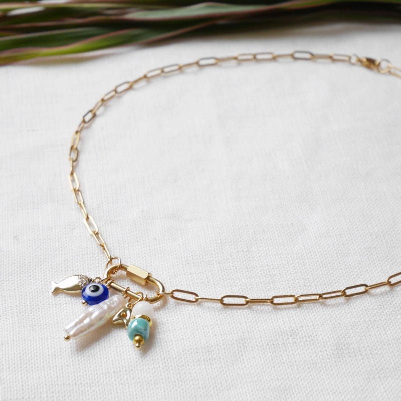 Mini Charm Necklace - Etsy