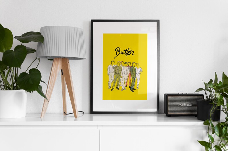 BTS Butter Poster Set, Kpop Butter, BTS Room Decor, BTS Calligraphy ...