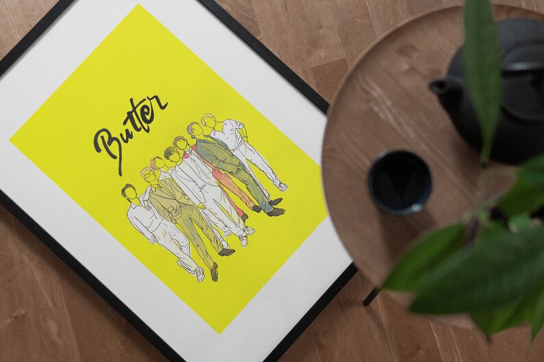BTS Butter Poster Set, Kpop Butter, BTS Room Decor, BTS Calligraphy ...