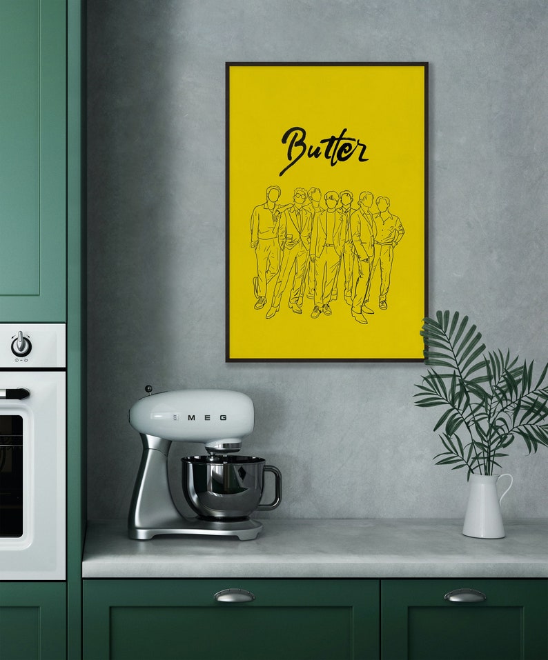 BTS Butter Poster Set, Kpop Butter, BTS Room Decor, BTS Calligraphy ...