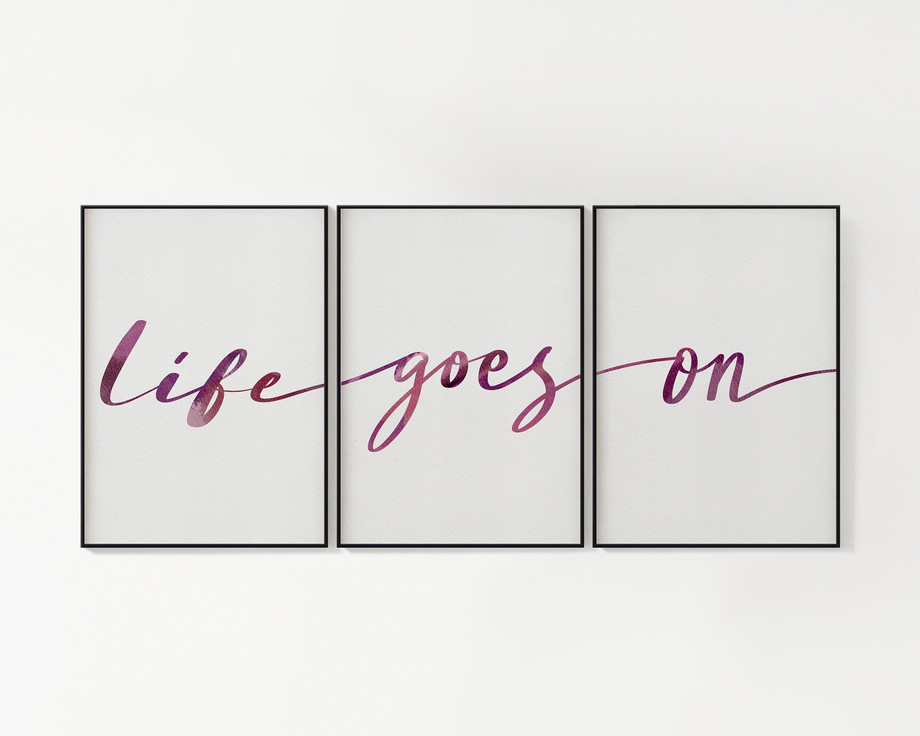 Calligraphy Printable Wall Art, BTS Life Goes On, Frame Art, Digital ...