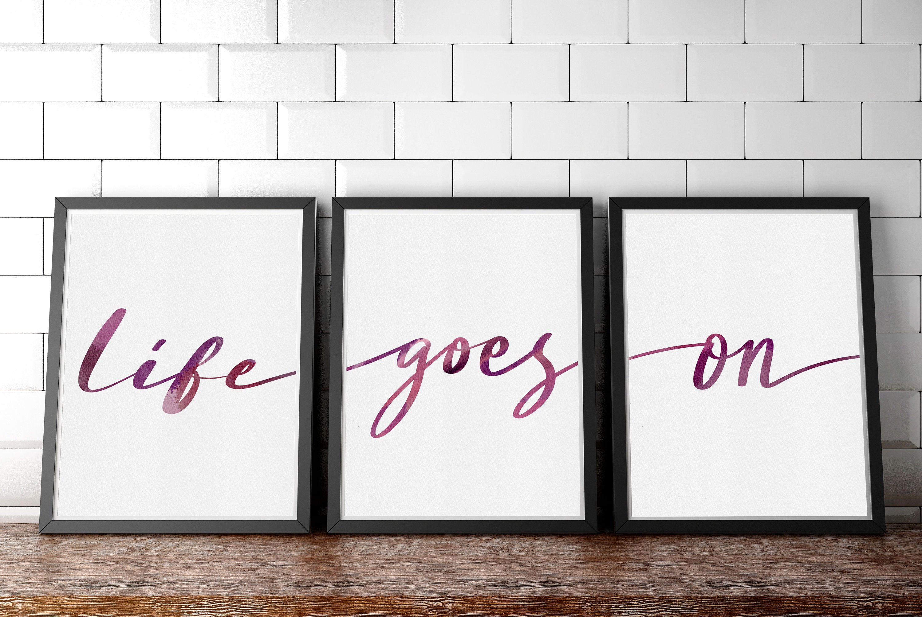 Calligraphy Printable Wall Art, BTS Life Goes On, Frame Art, Digital ...
