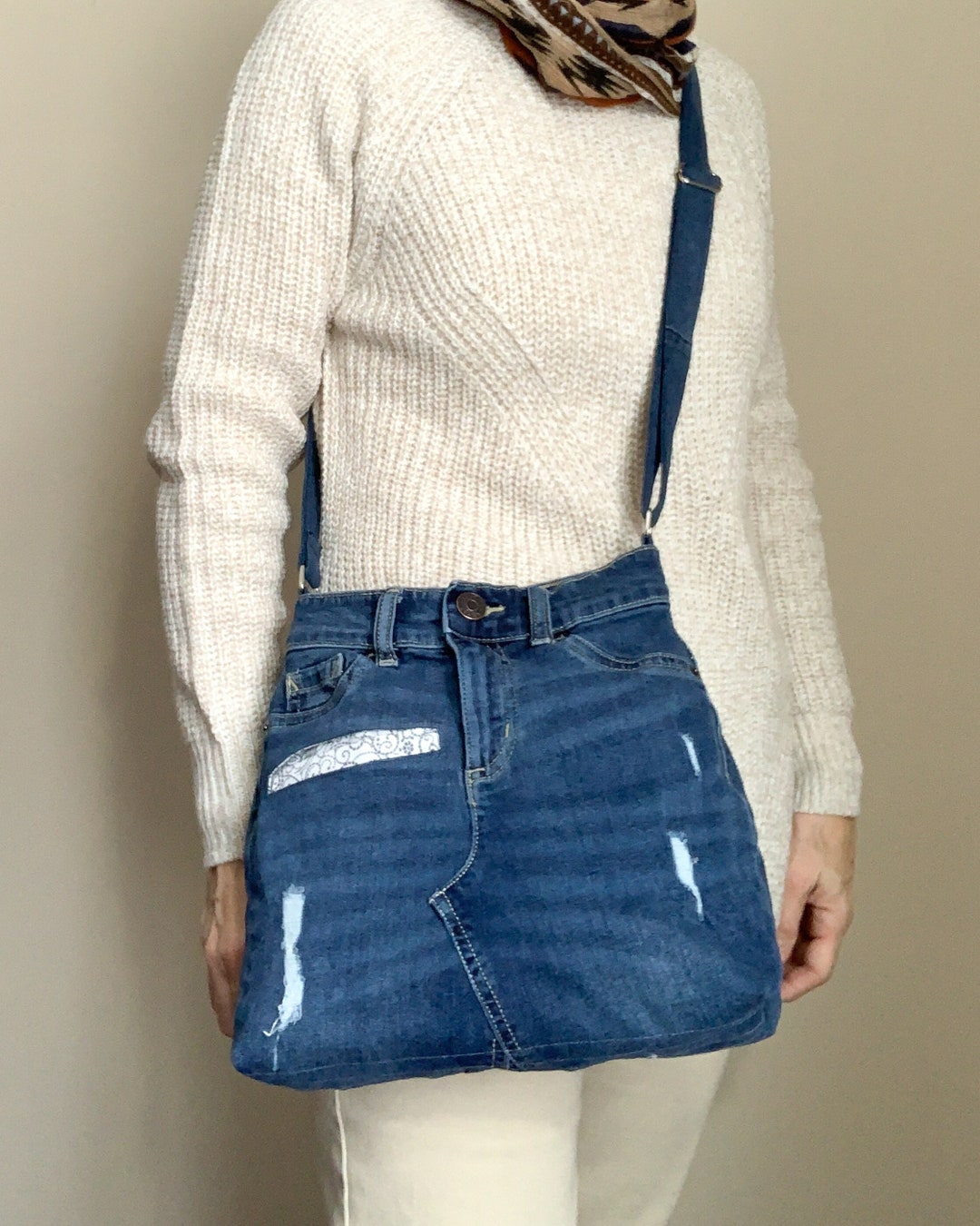 Crossbody Jean Bag, Jean Shoulder Bag, Denim Purse, Justice Jean ...