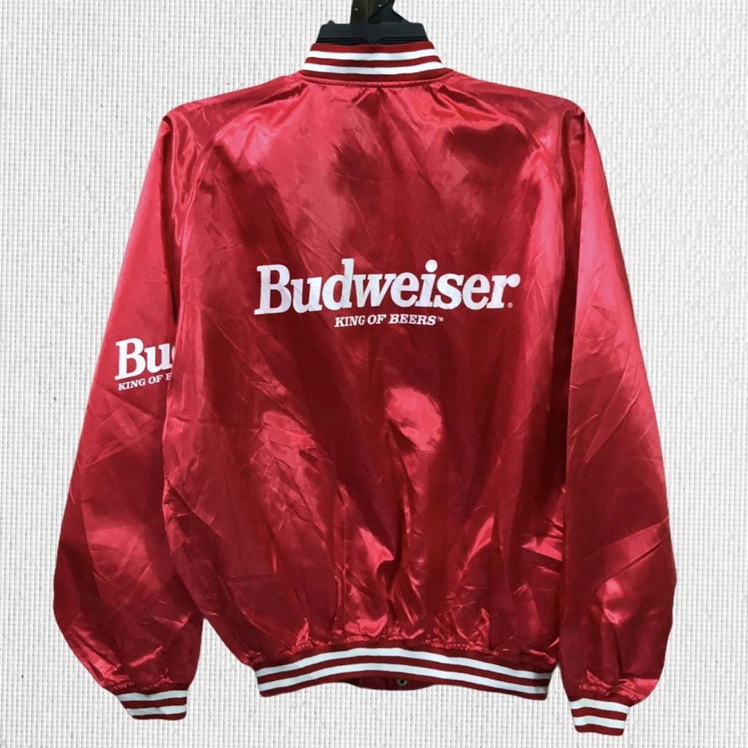 Vintage Budweiser Big Logo Bomber Jacket - Etsy