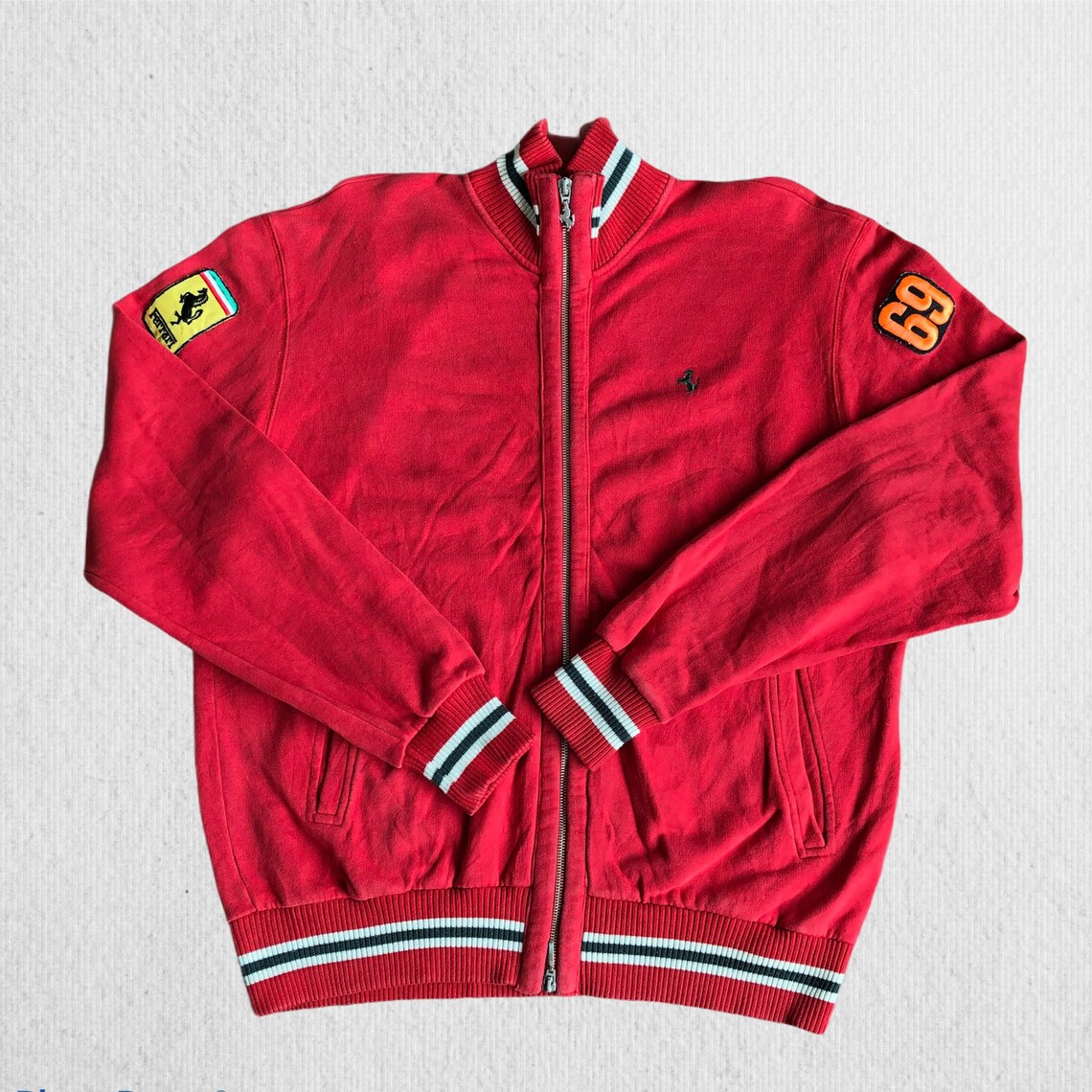 Vintage Ferrari Zipper Cotton Jacket - Etsy UK