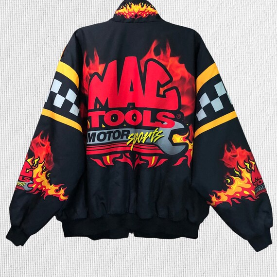 Vintage Mac Tools Motorsport Flames Swingster Racing Jacket Vintage Mac Tools Motorsport Flames Swingster Racing Jacket