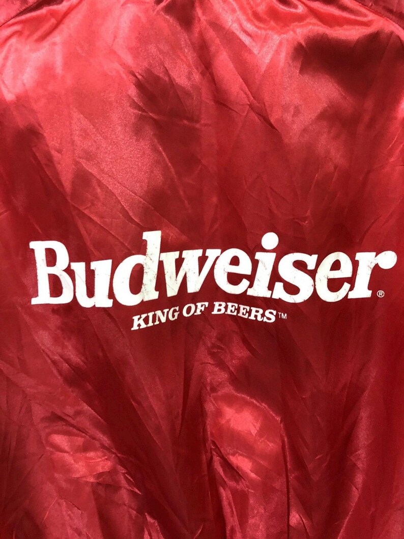 Vintage Budweiser Big Logo Bomber Jacket - Etsy