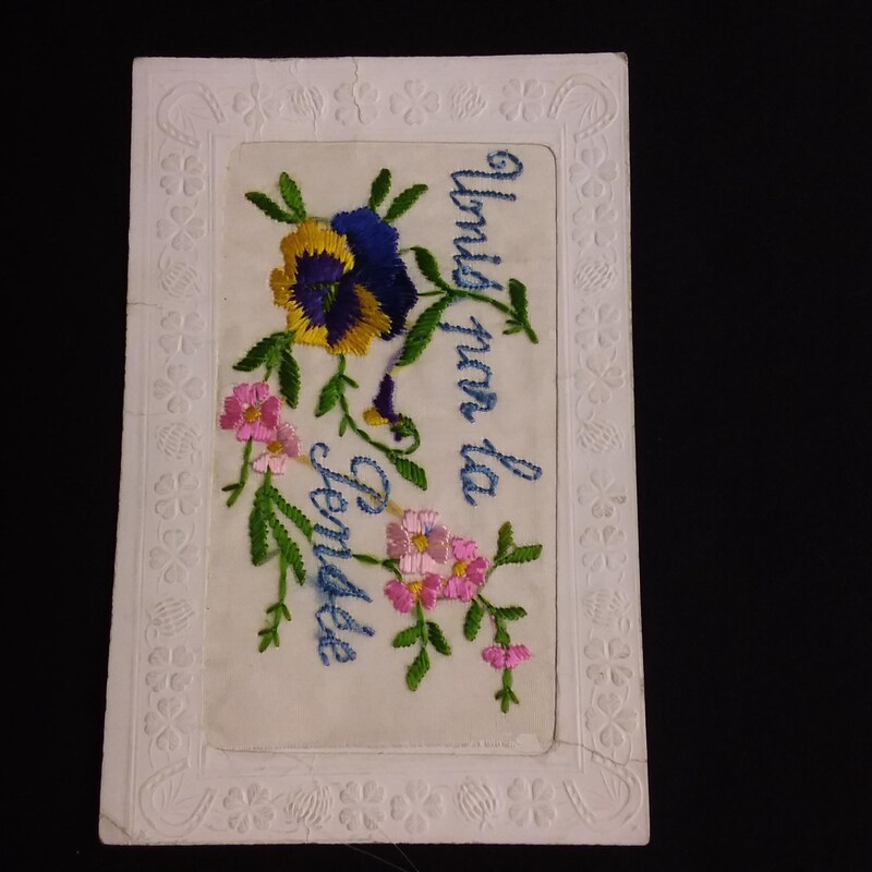 Embroidered Postcard - Etsy