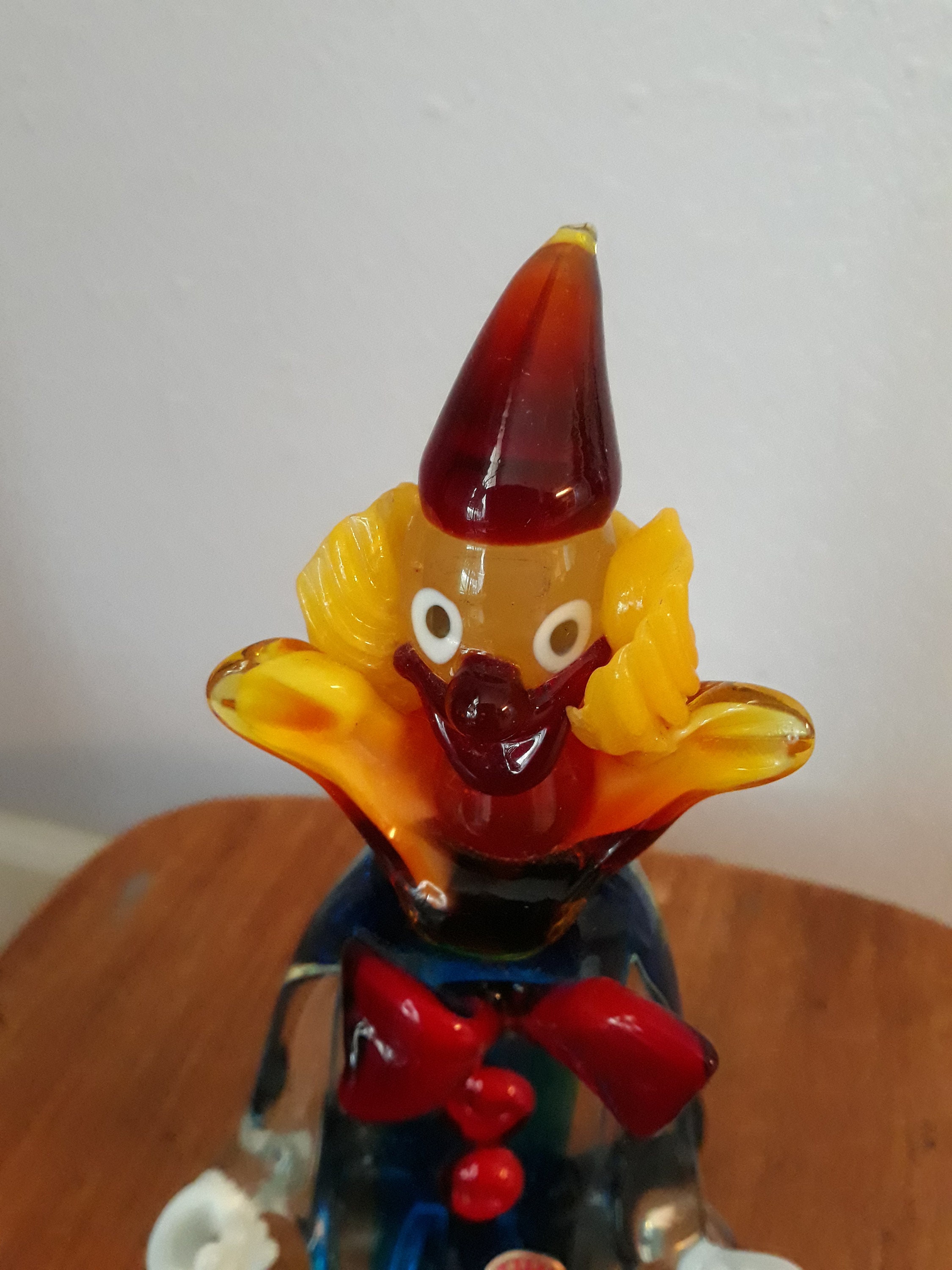 Murano Glass Adorable Sweet CLOWN, Not a Scary One. Kneeling ...
