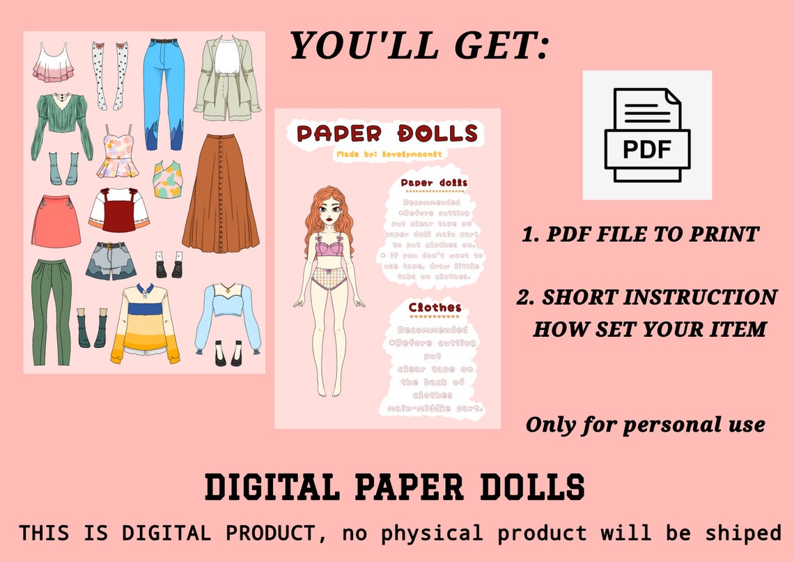 Printable Paper Doll Dress up Printable Activities for Kids Paper ...
