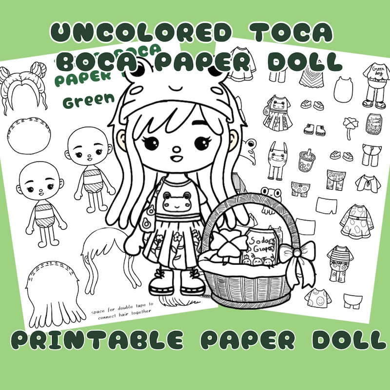 Toca Boca Paper Dolls - Etsy