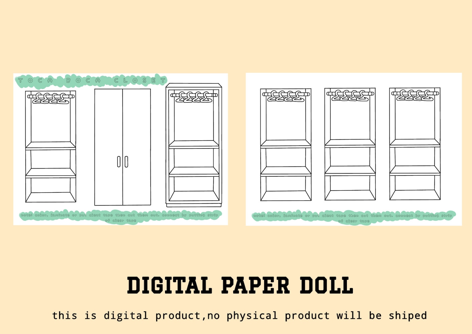 Color Toca Boca Paper Doll and Clothes / Toca Boca Papercraft - Etsy ...