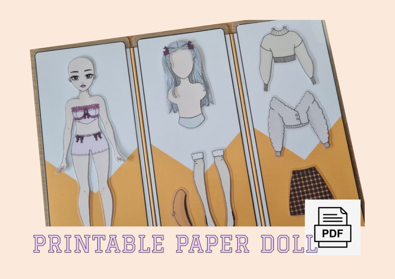 Printables Paper Doll & Clothes / DIY Eastetic Clothes / Printable ...