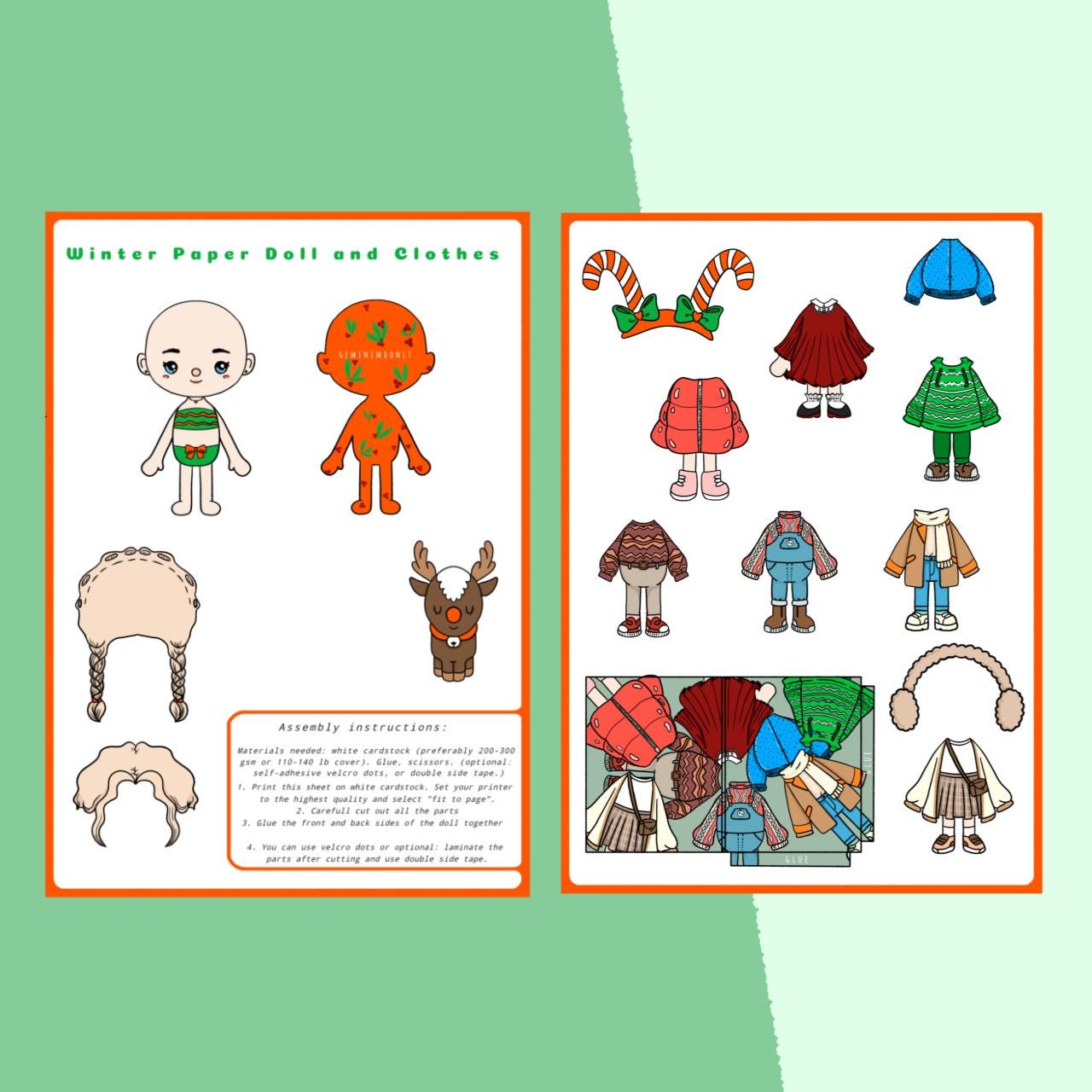 Printable Toca Boca Paper Doll and Clothes, Toca Boca Papercraft, Quiet ...