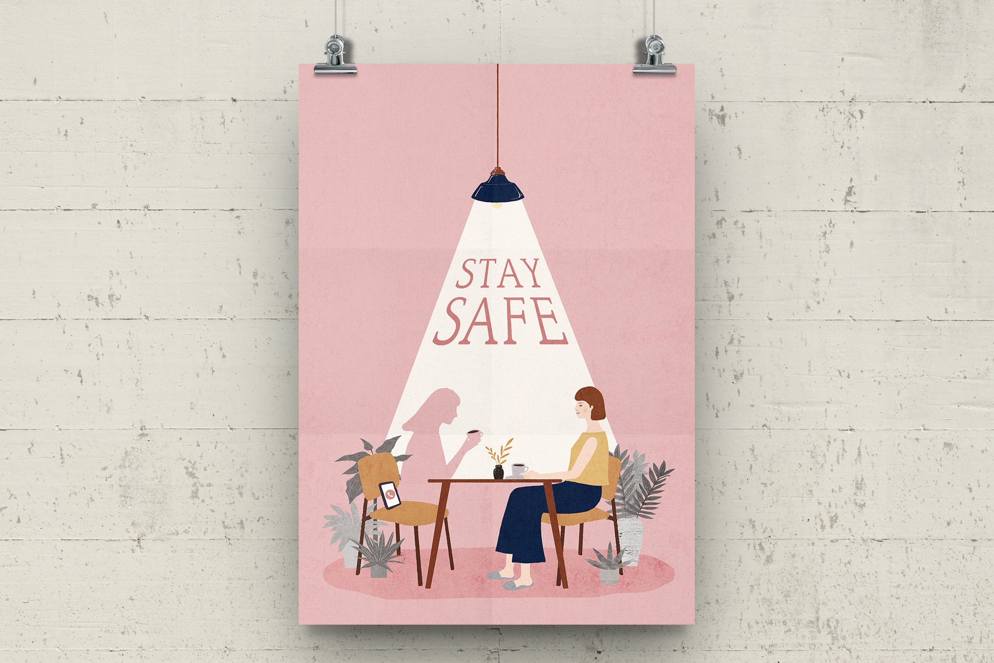 Stay Safe poster A3 Printable poster Stay Home Stay | Etsy
