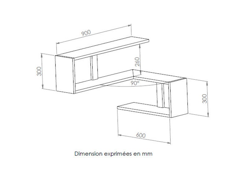 SIGMA Wood Angle Shelf - Etsy