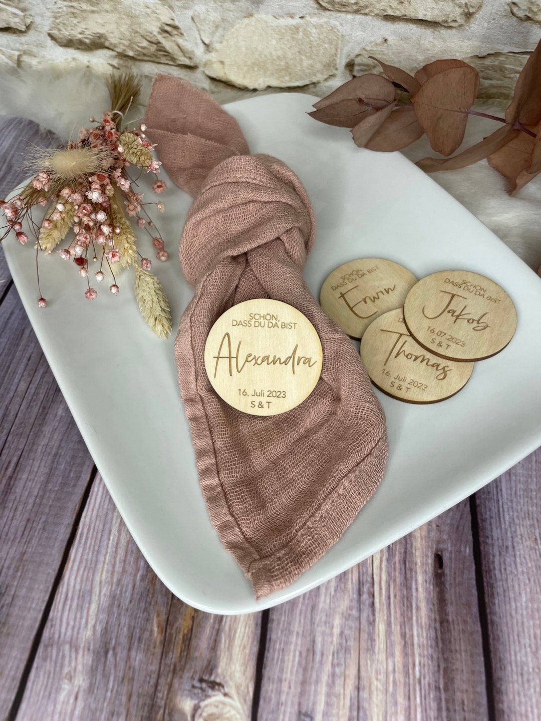 Personalized Place Cards Name Tag Table Names Made of - Etsy