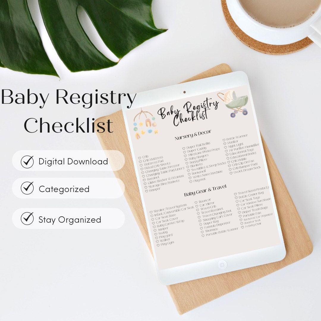 Baby Registry Checklist Detailed Checklist Registry Essentials Baby ...