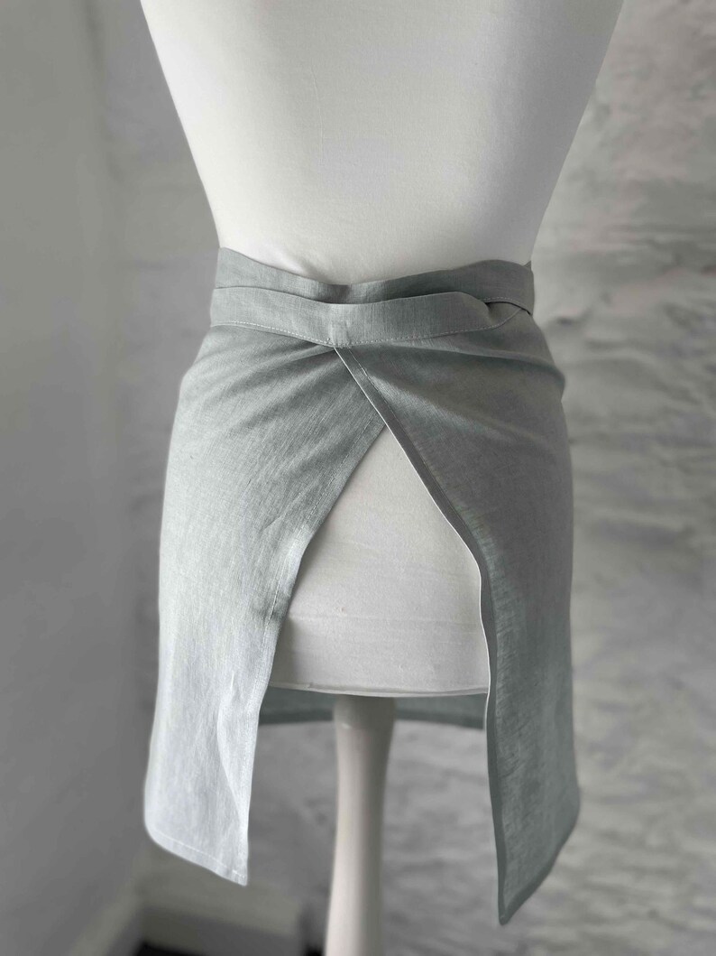 FRENCH LINEN Half Apron - Sea Green - Etsy