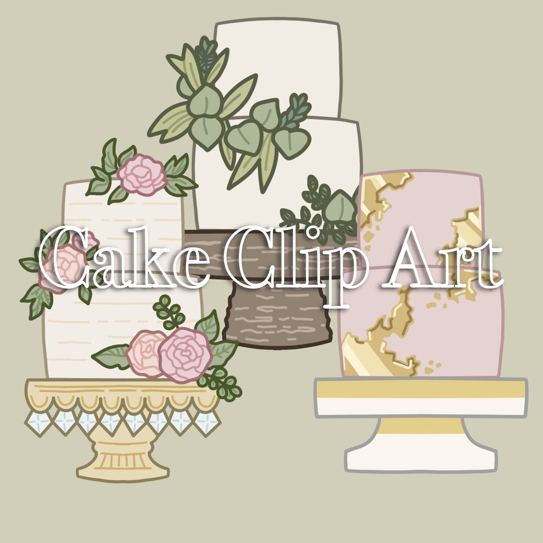 Wedding Cakes Clip Art Digital Download - Etsy