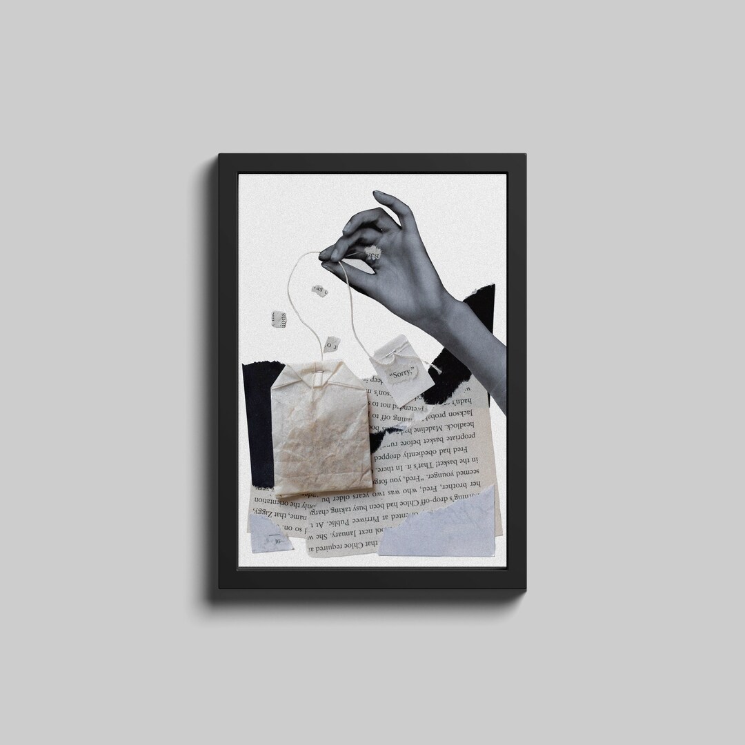 Digital Download Collage Art - "steeped in I'm Sorrys" - Handcut ...