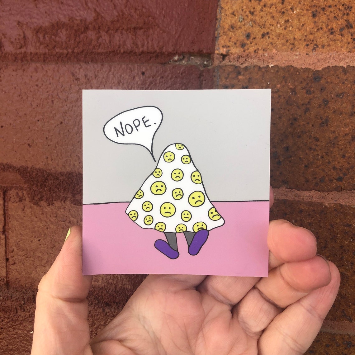 Nope-vinyl Sticker - Etsy