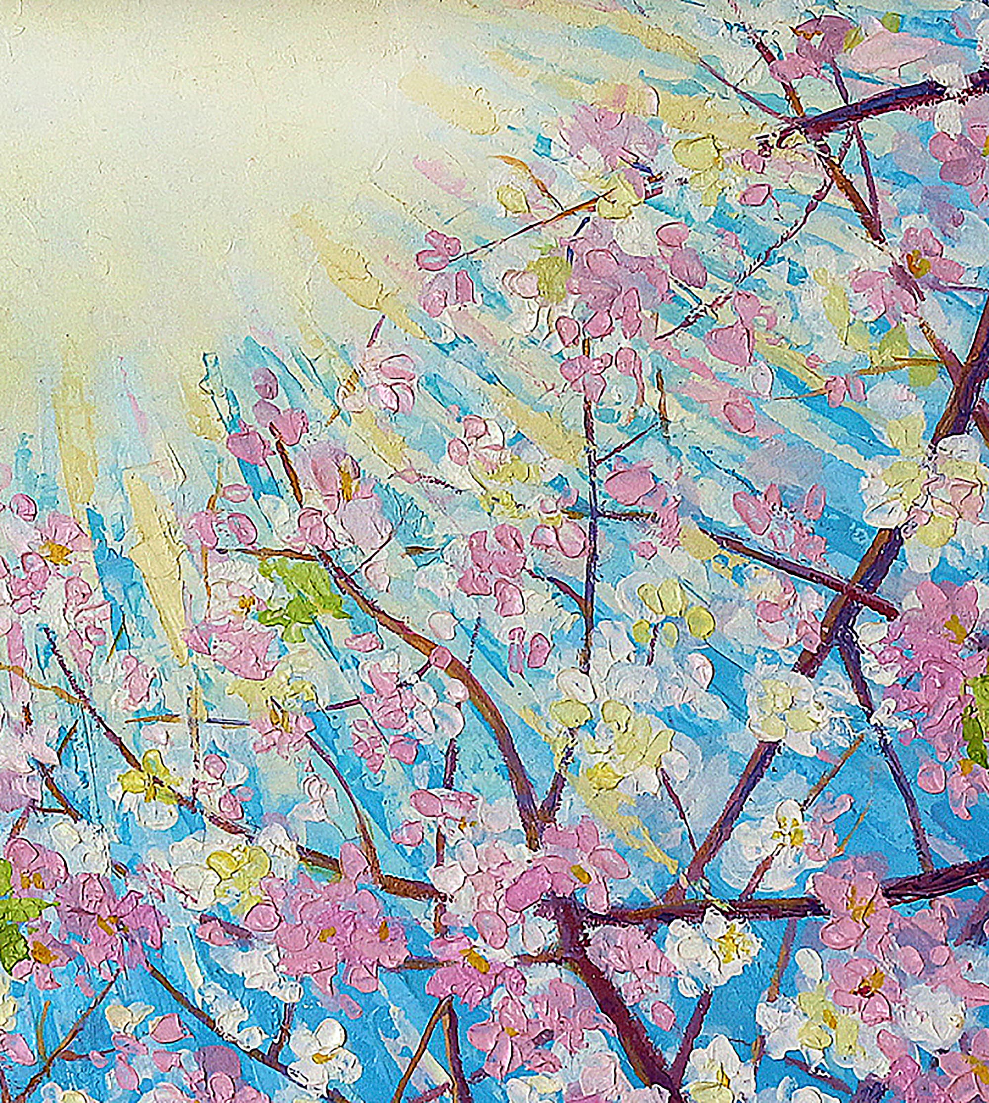 Sakura Blossom Painting Sakura Painting Blooming Sakura Arwork Flowers ...
