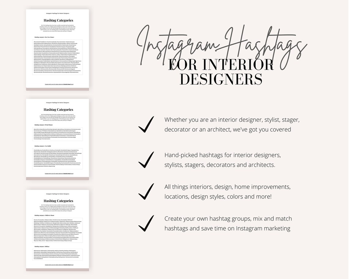 Interior Design Hashtags Home Decor Instagram Marketing - Etsy