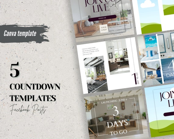 Countdown Facebook Post Template for Interior Designers | Etsy
