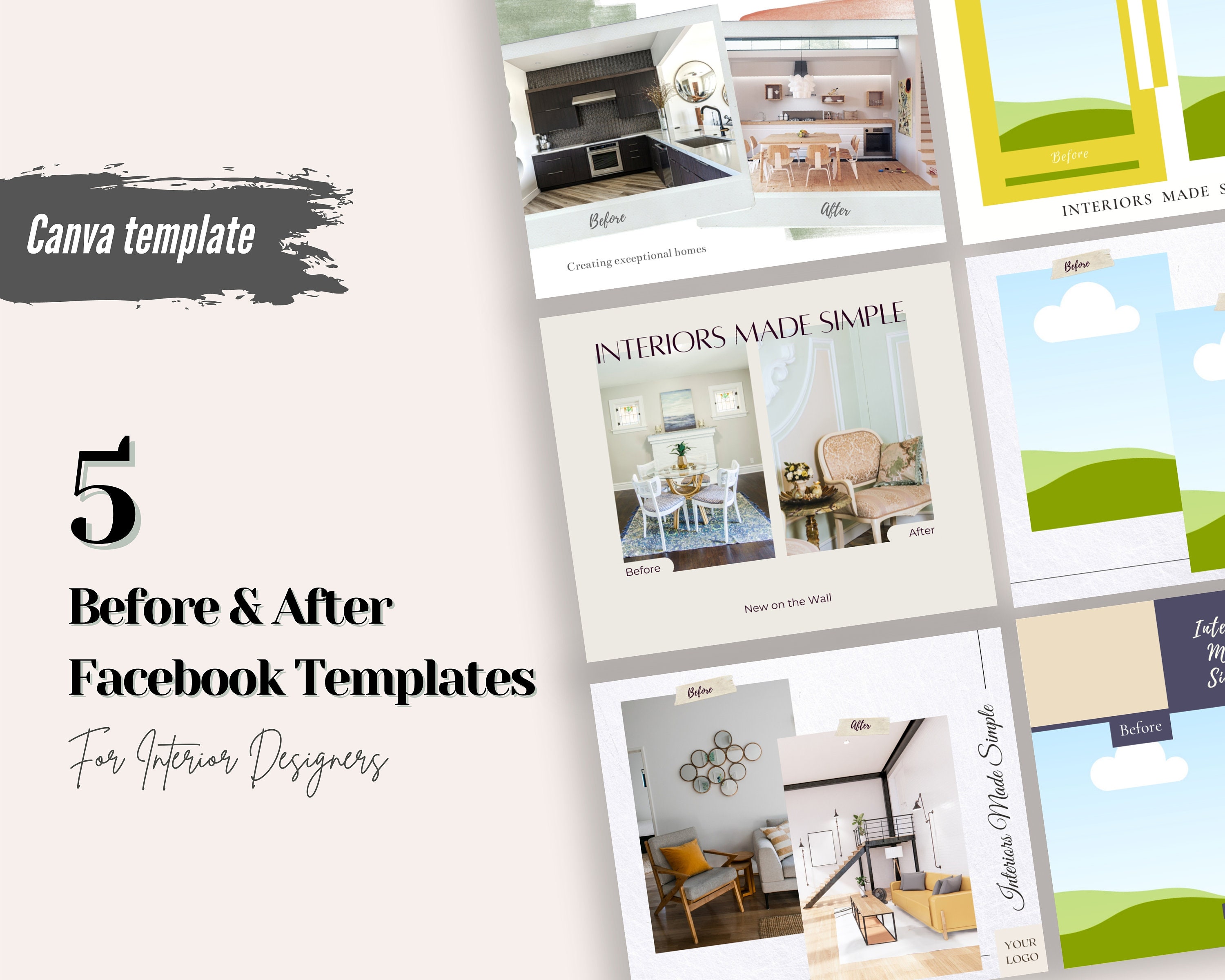 Before and After Facebook Posts Template | Home Decor Marketing ...