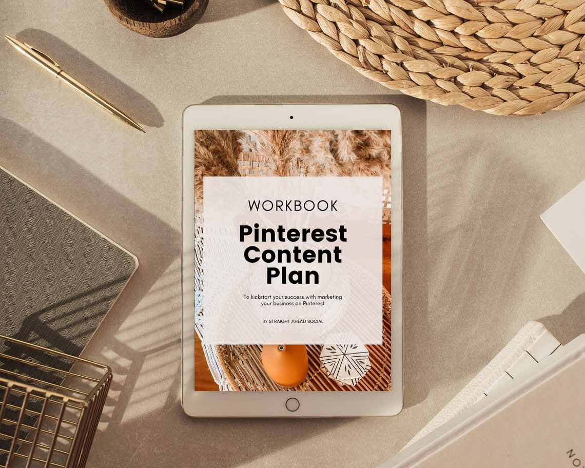 Pinterest Content Plan Template Printable Pinterest Workbook Pinterest ...