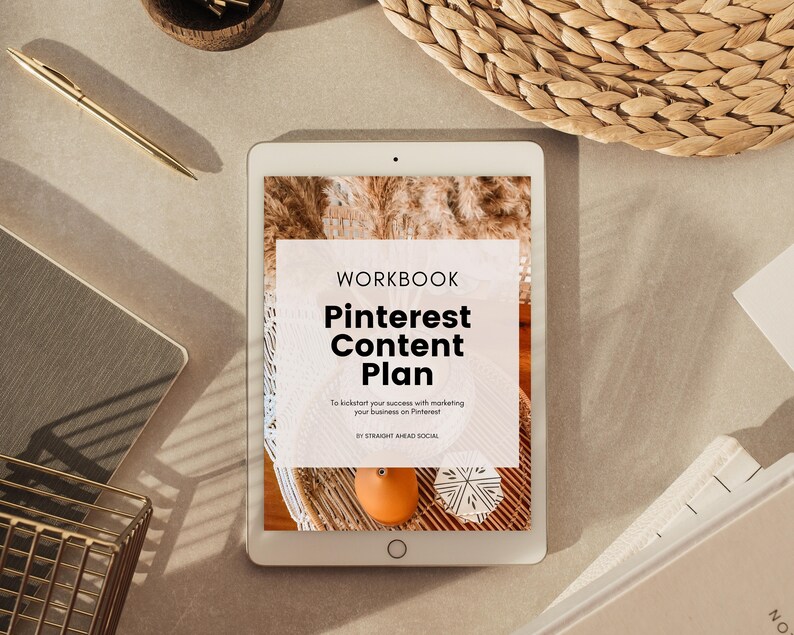 Pinterest Content Plan Template Printable Pinterest Workbook Pinterest ...