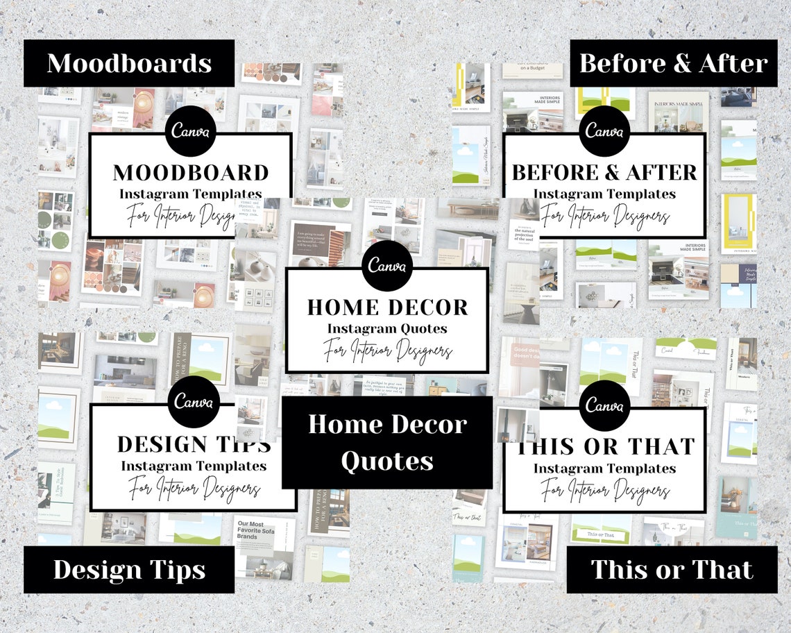 Ultimate Interior Design Content Pack for Instagram Home Decor ...