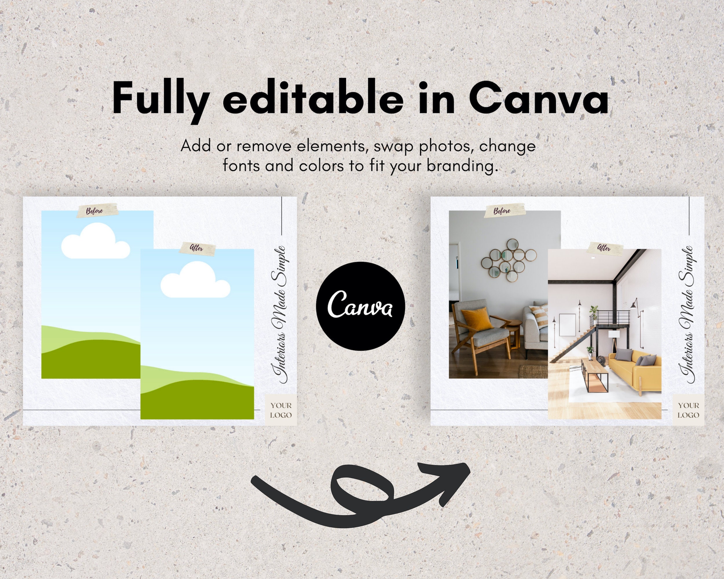 Before and After Facebook Posts Template | Home Decor Marketing ...