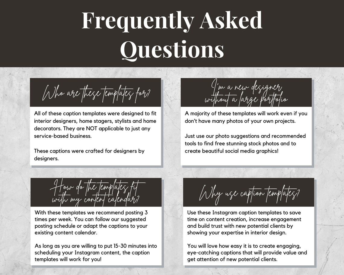 3 Month Interior Design Caption Template Volume 1 Social Media Prompts ...