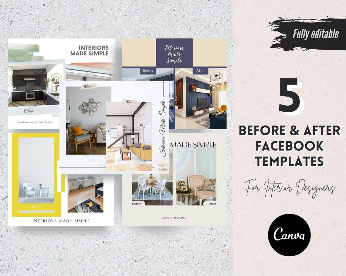 Before and After Facebook Posts Template | Home Decor Marketing ...